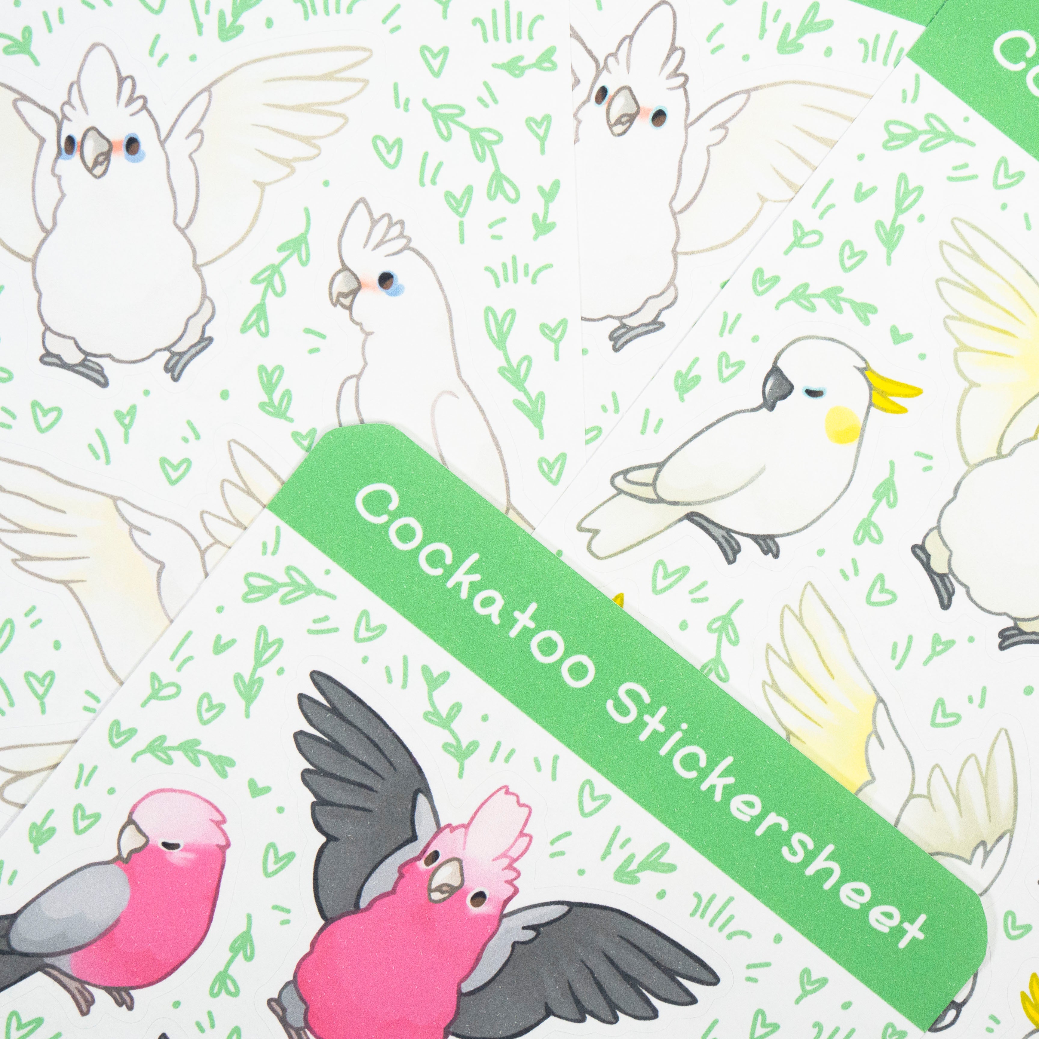 Cockatoo Stickersheet – roundbirbart